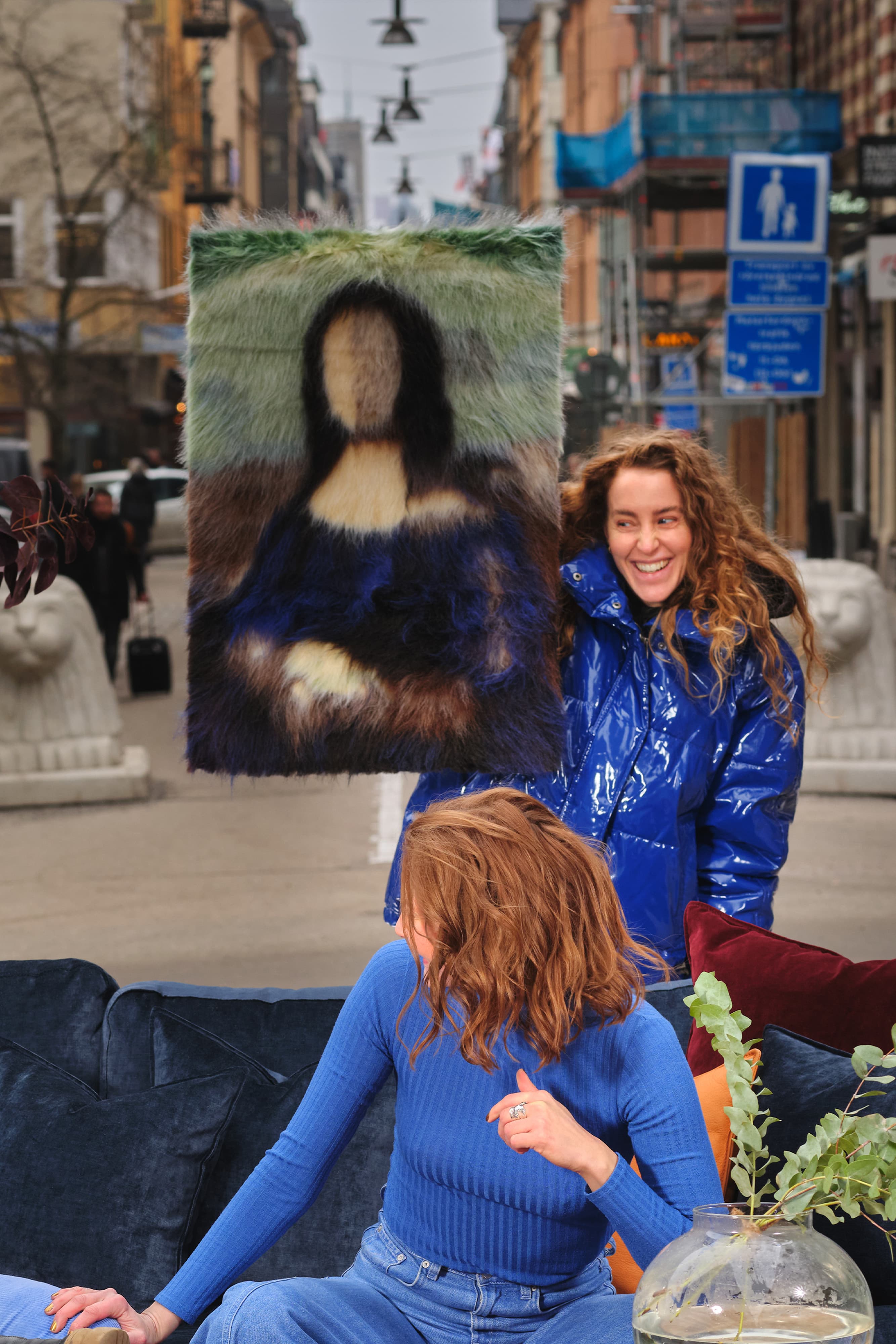 Wall decoration / art. Fluffy Mona Lisa - 120x80cm / 80x54cm | KAHOVE ...